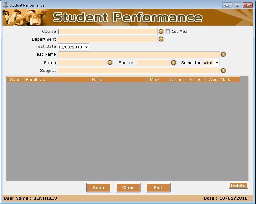 Student performance - E-commerce Billing software