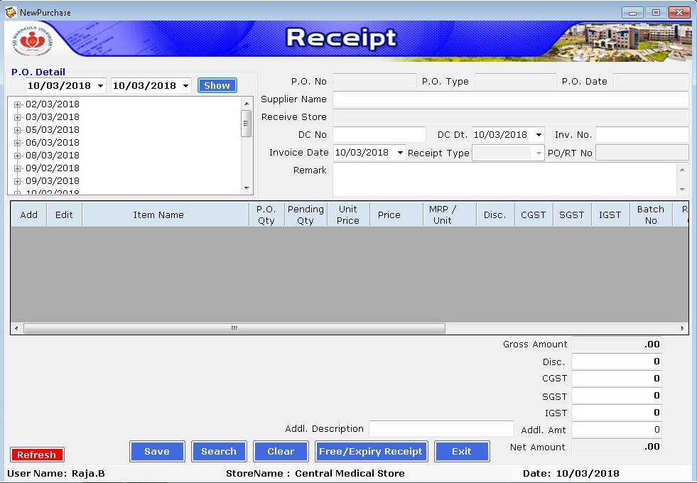Receipt - E-commerce Billing software